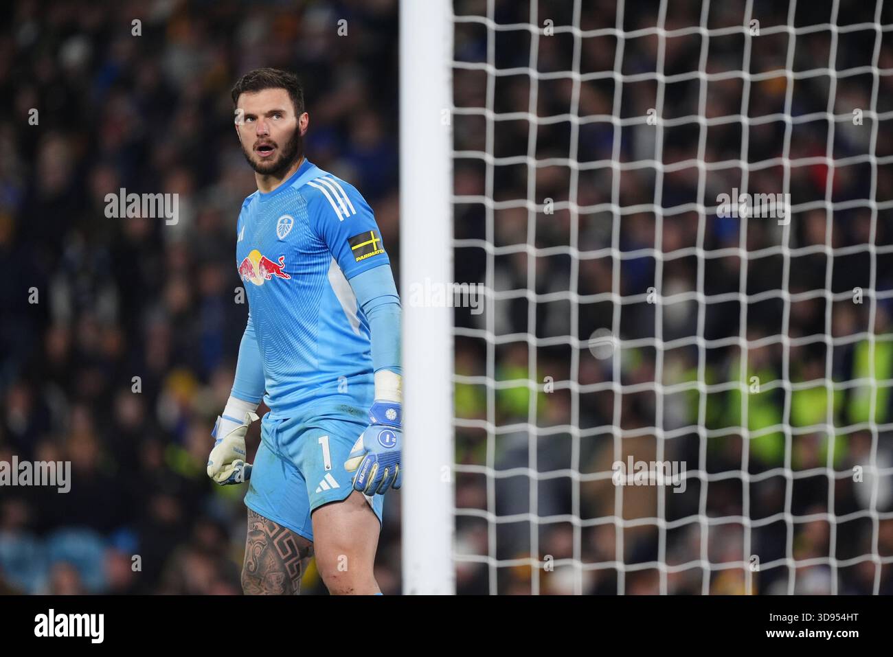 Leeds United goalkeeper Lucas Perri during the Premier League match at ...