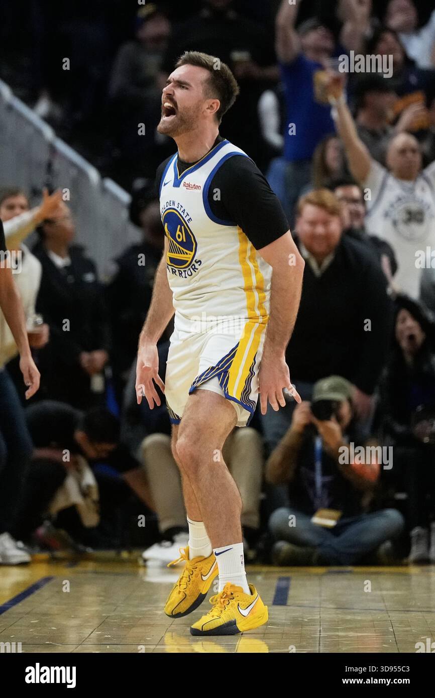 Golden State Warriors guard Pat Spencer during an NBA basketball game ...