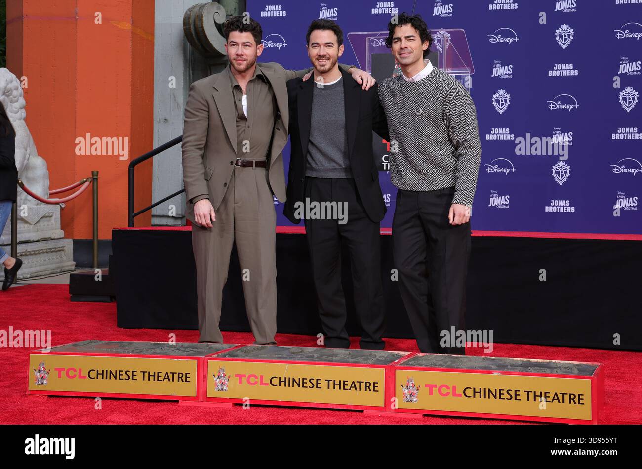 03 December 2025 - Hollywood, California - Nick Jonas, Kevin Jonas, Joe ...