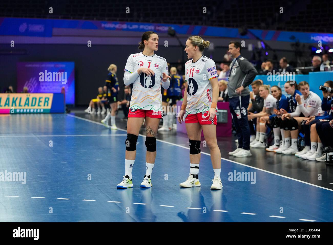 Dortmund, Germany 20251203. Norway's Stine Ruscetta Skogrand and Malin ...