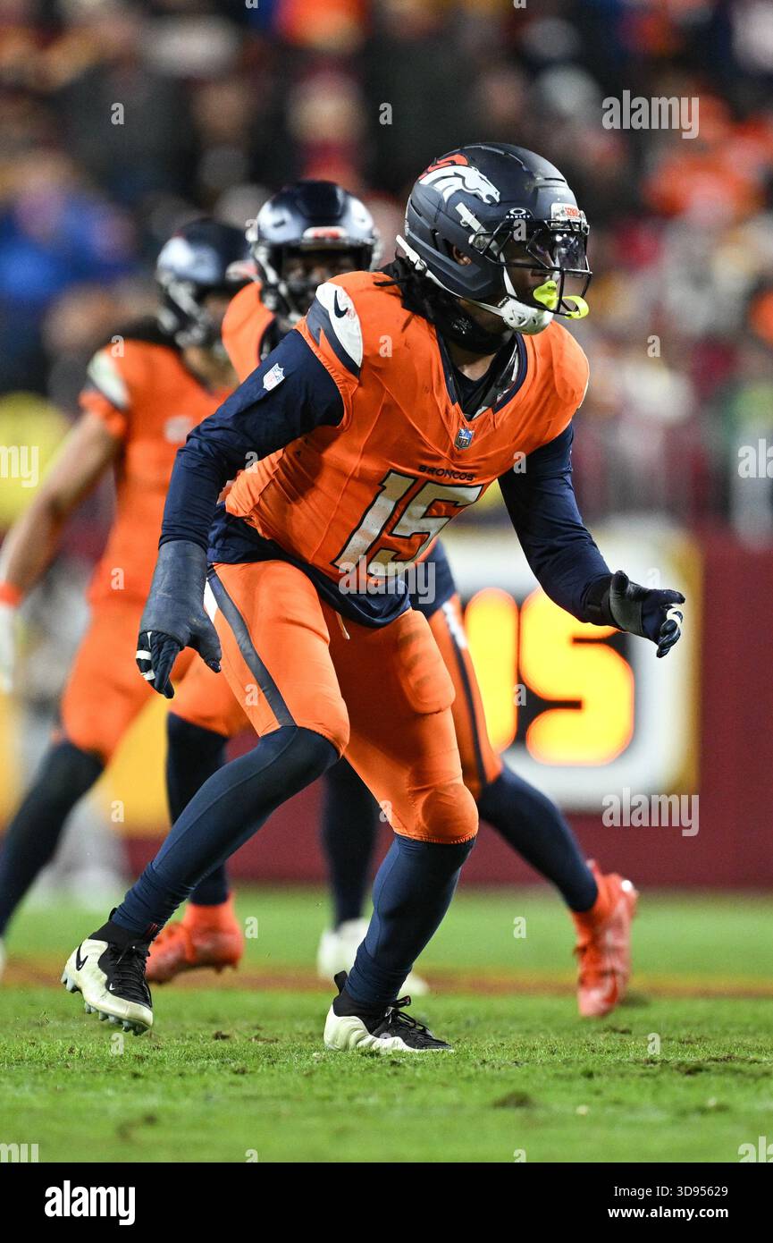 Denver Broncos linebacker Nik Bonitto (15) in action during the second ...