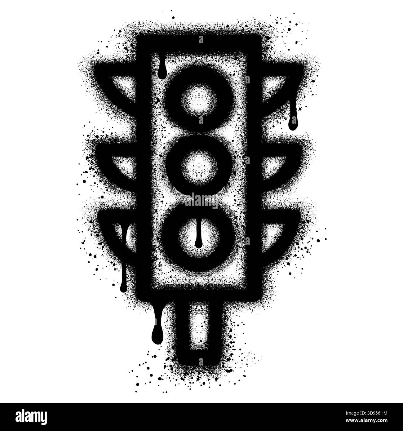 Red green spray paint Stock Vector Images - Alamy