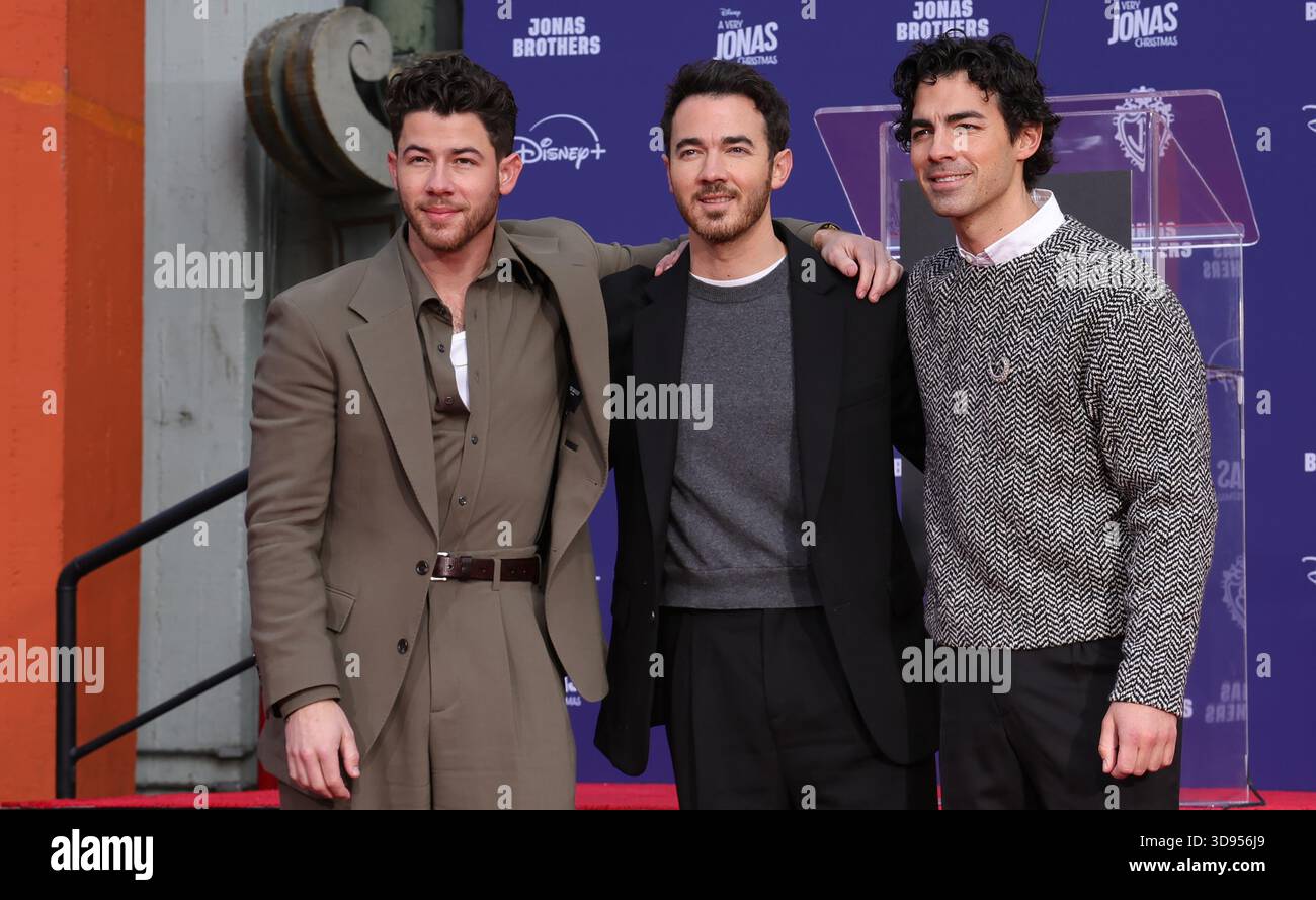 03 December 2025 - Hollywood, California - Nick Jonas, Kevin Jonas, Joe ...