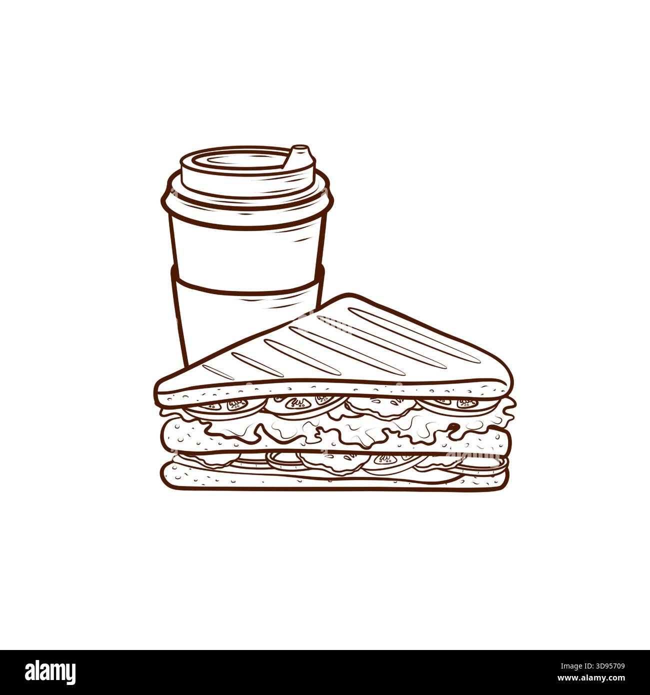 Coffee in coffee kiosk in Stock Vector Images - Alamy