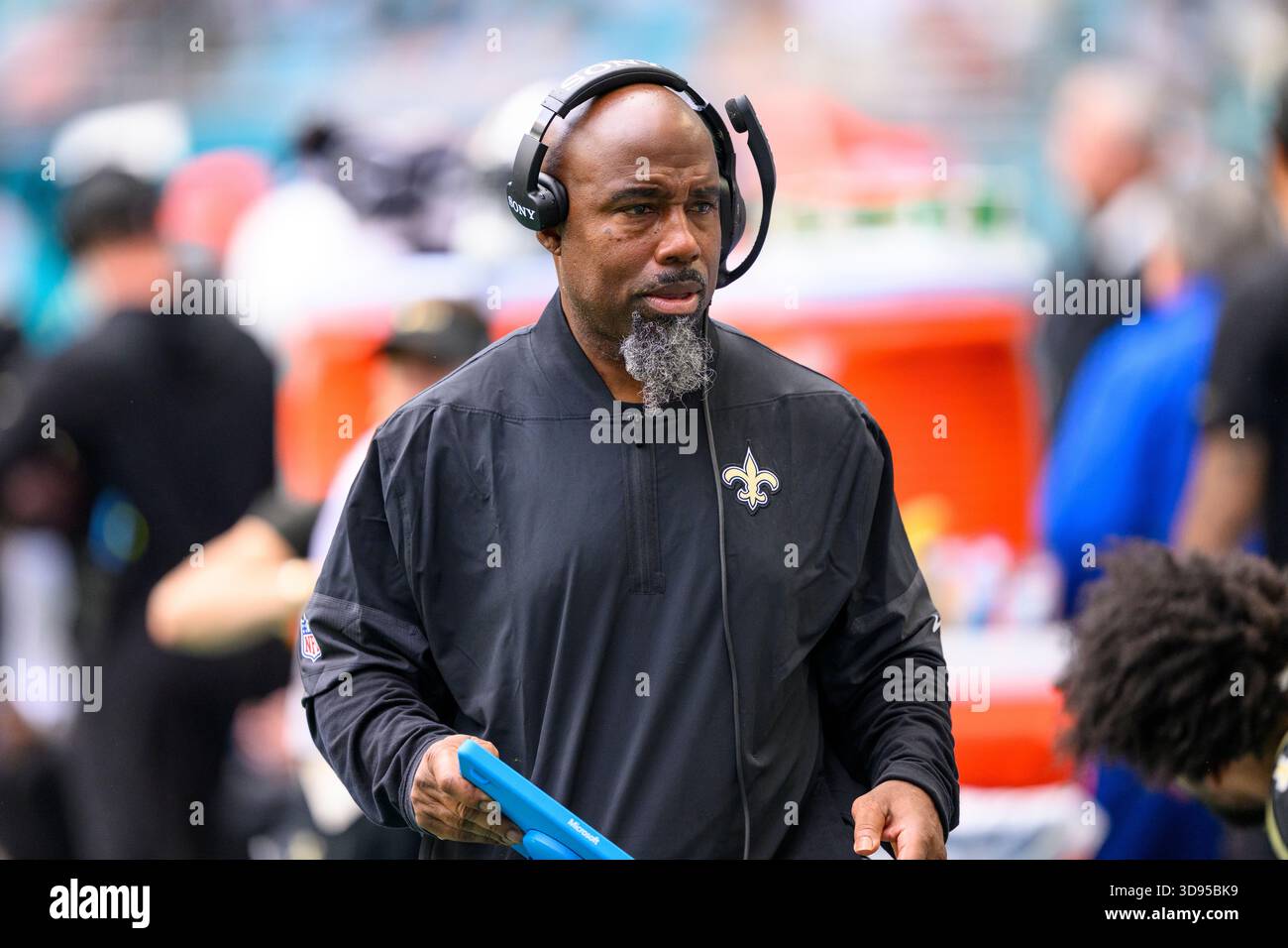 New Orleans Saints wide receiver coach Keith Williams walks on the ...