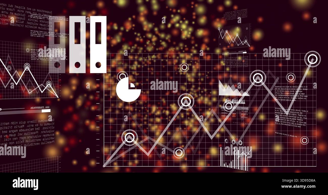 Displaying data visualization on dashboard, showing grid with ascending ...