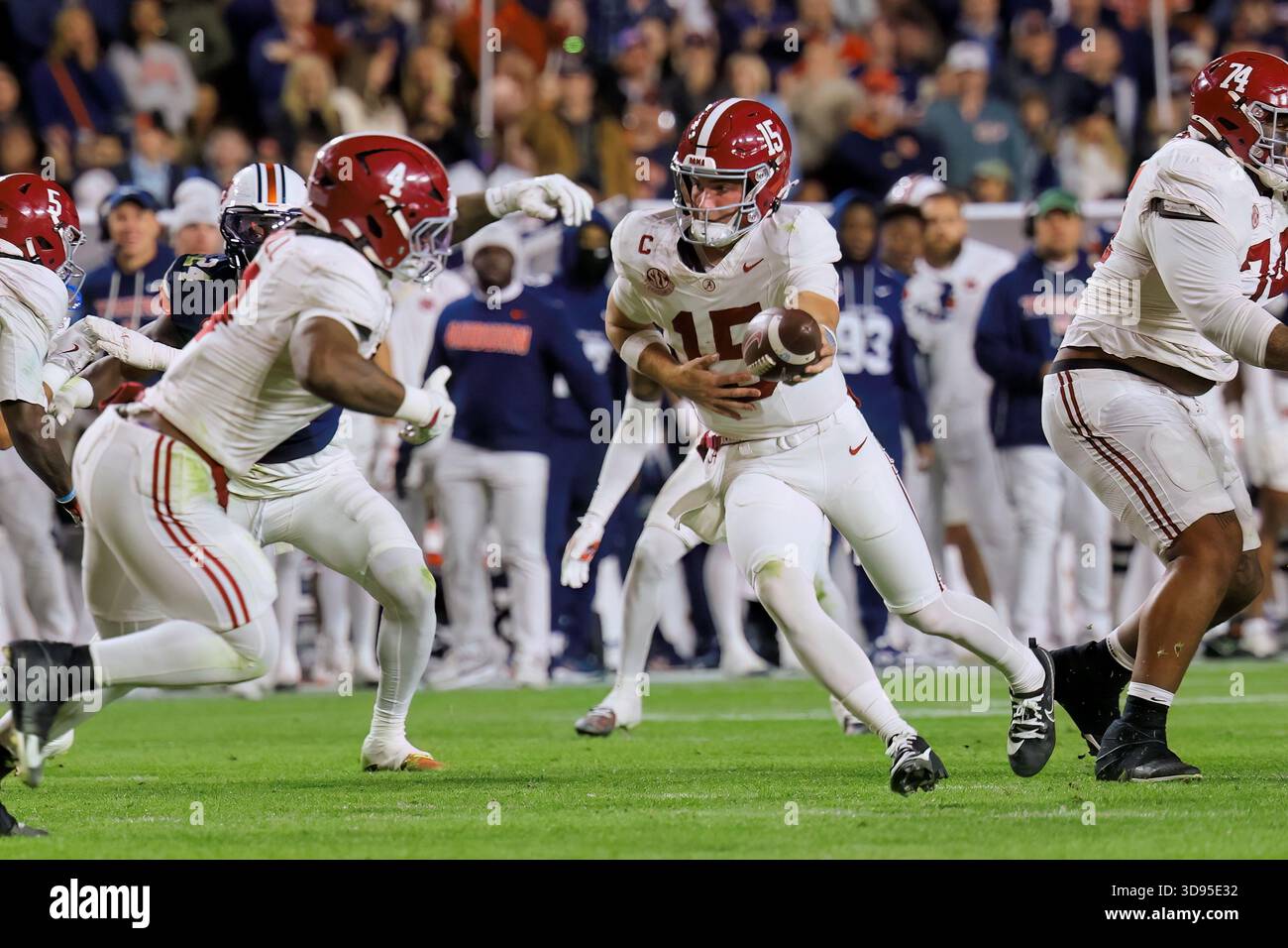 AUBURN, AL - NOVEMBER 29: Alabama Crimson Tide quarterback Ty Simpson ...