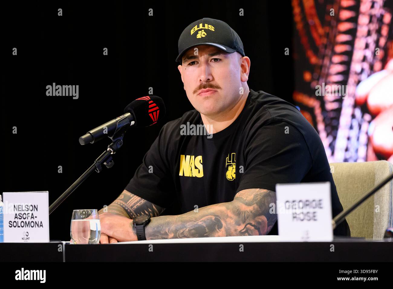 Former NRL player Nelson Asofa-Solomona during a boxing announcement ...