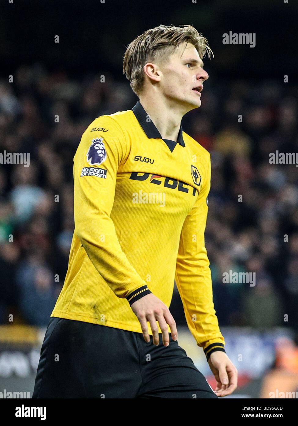 David Moller Wolfe (6 Wolves) in action during the Premier League ...