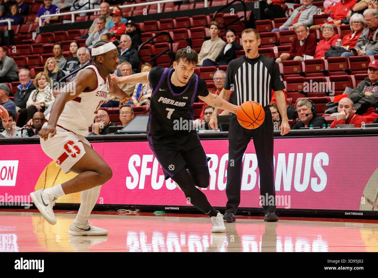 STANFORD, CA - DECEMBER 01: Portland Pilots F Matus Hronsky (7) drives ...