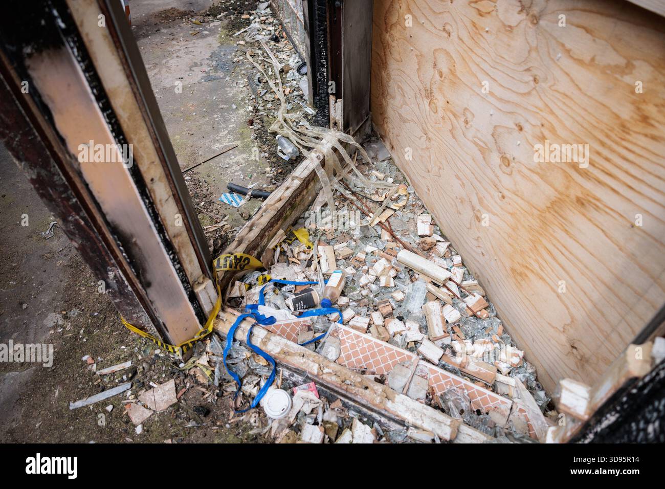 Fire damage at the Adass Israel Synagogue in Ripponlea, Melbourne ...