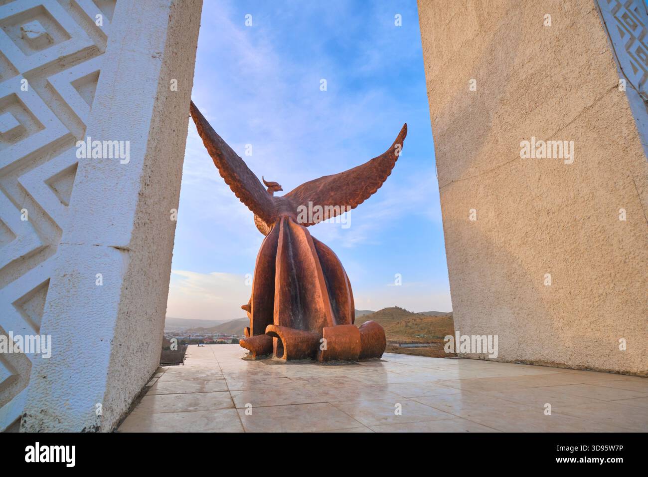 The landmark, famous, iconic, large Humo bird monument. Humo is a ...