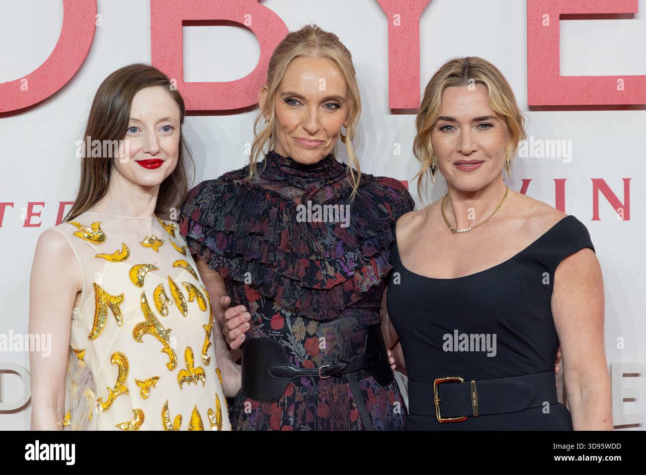 (L-R) Andrea Riseborough, Toni Collette and Kate Winslet attend the ...