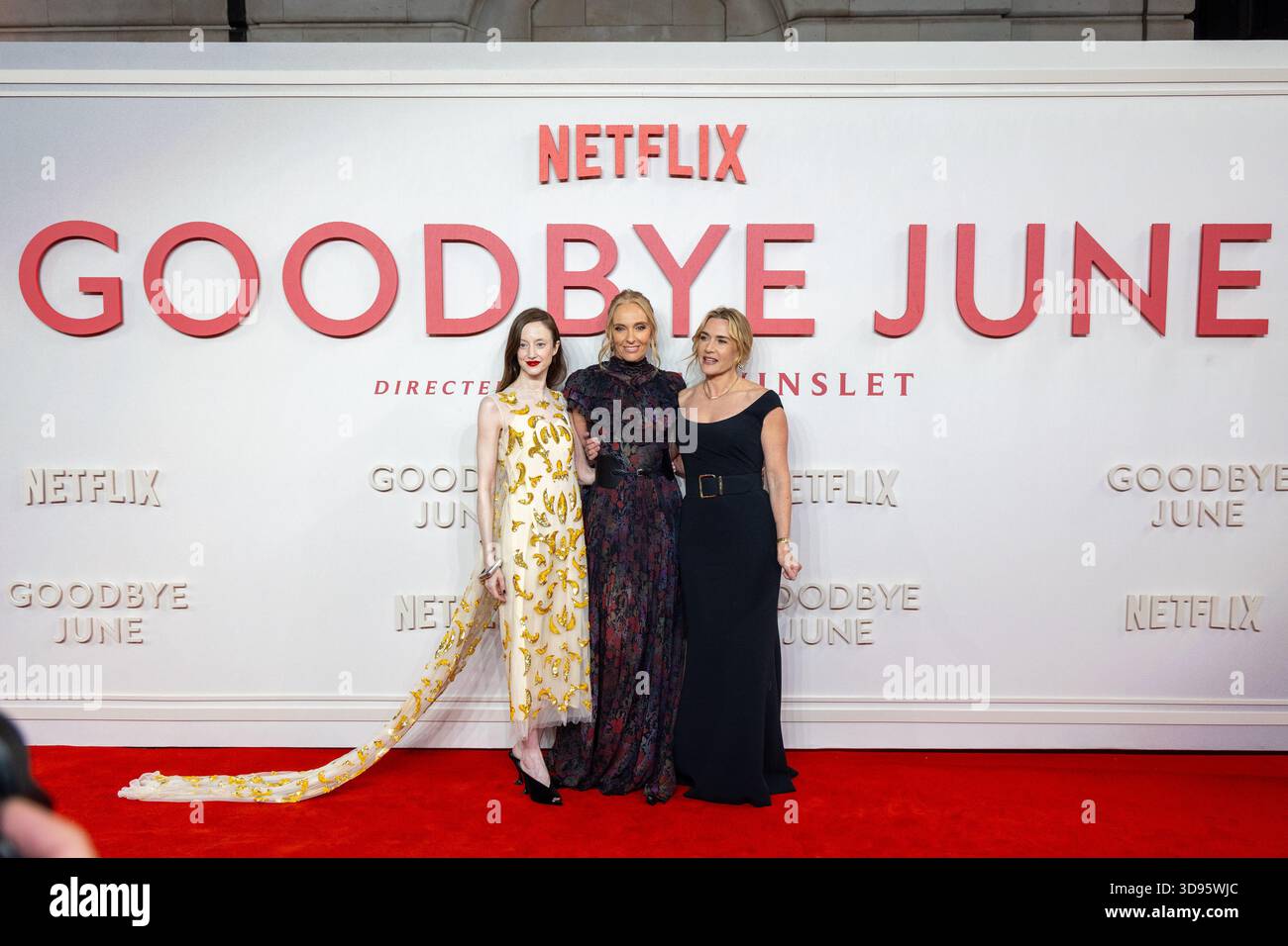 (L-R) Andrea Riseborough, Toni Collette and Kate Winslet attend the ...