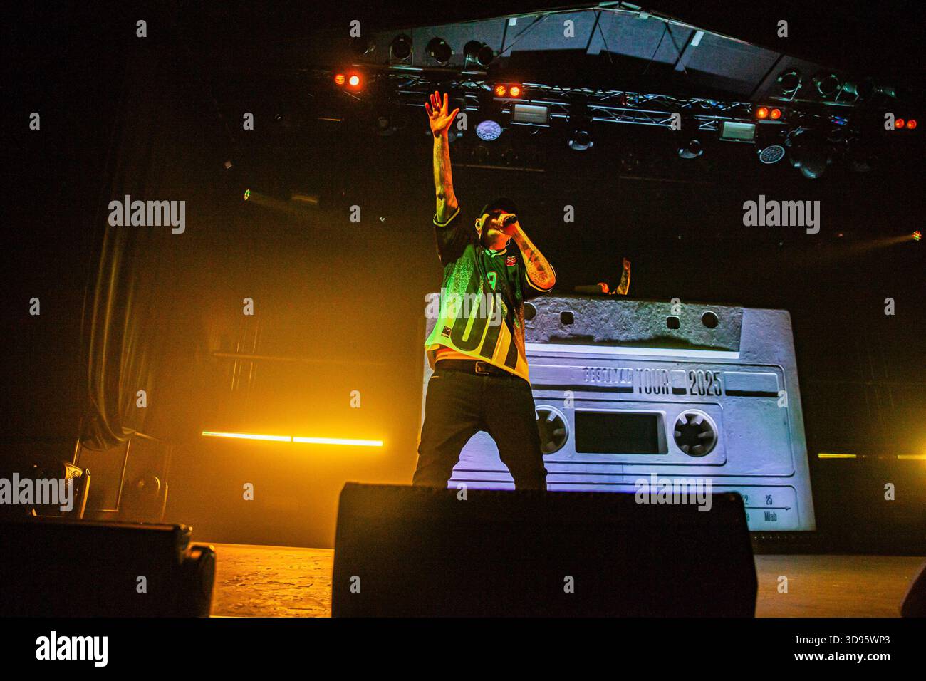 Fabrizio Tarducci (Fabri Fibra) performs live during a concert at the ...
