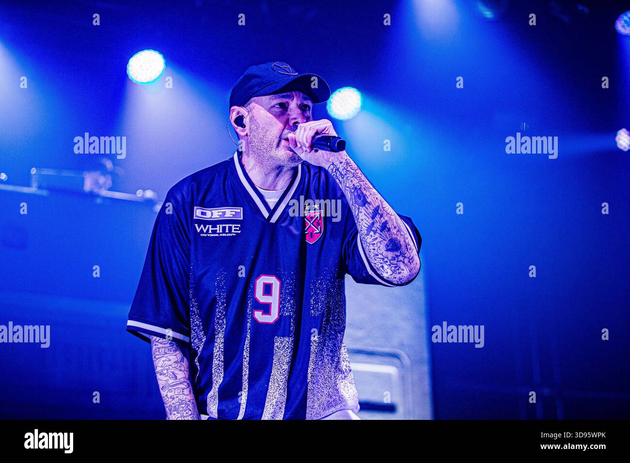 Fabrizio Tarducci (Fabri Fibra) performs live during a concert at the ...