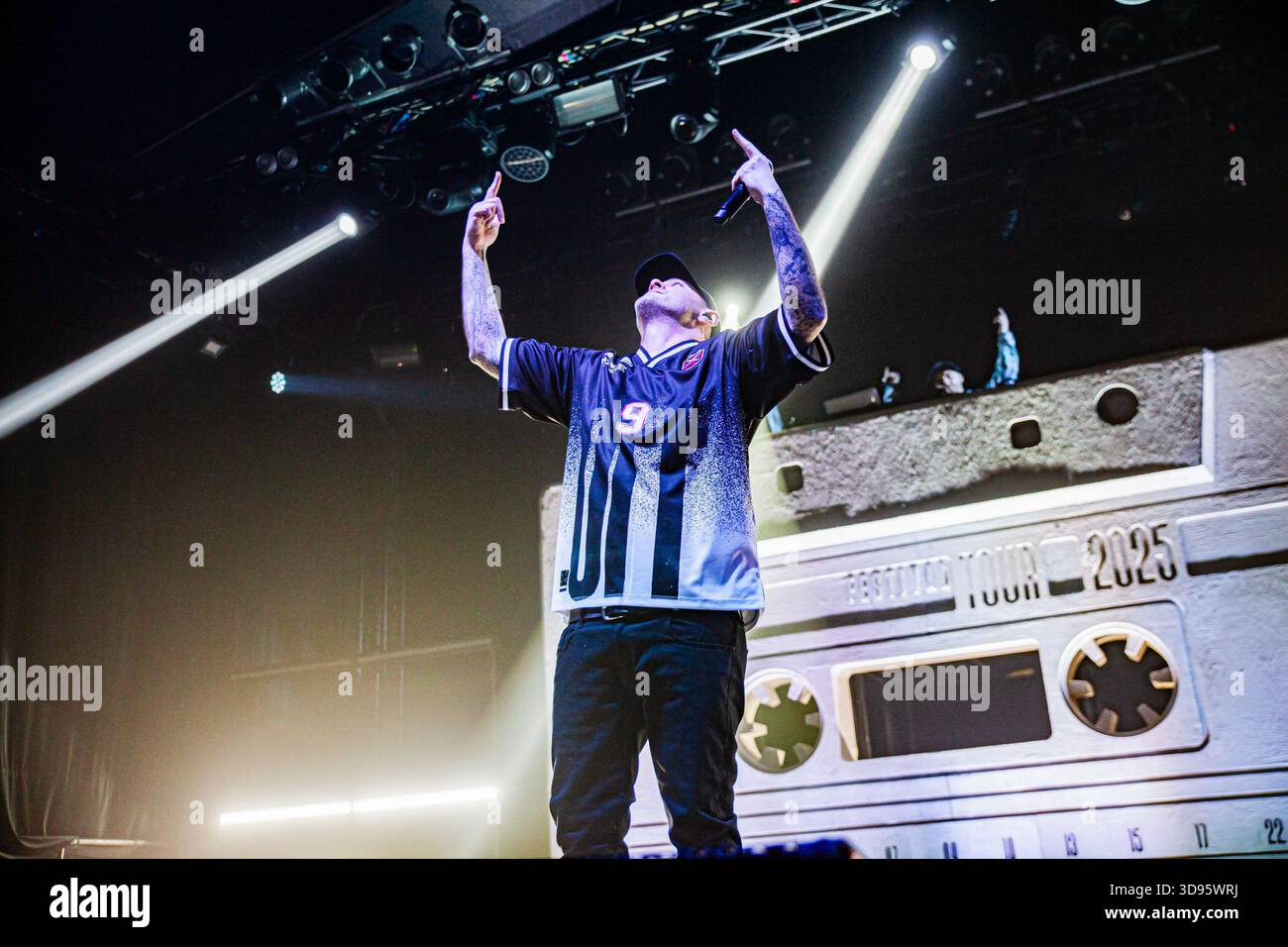 Fabrizio Tarducci (Fabri Fibra) performs live during a concert at the ...