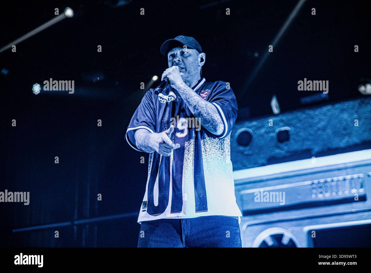 Fabrizio Tarducci (Fabri Fibra) performs live during a concert at the ...
