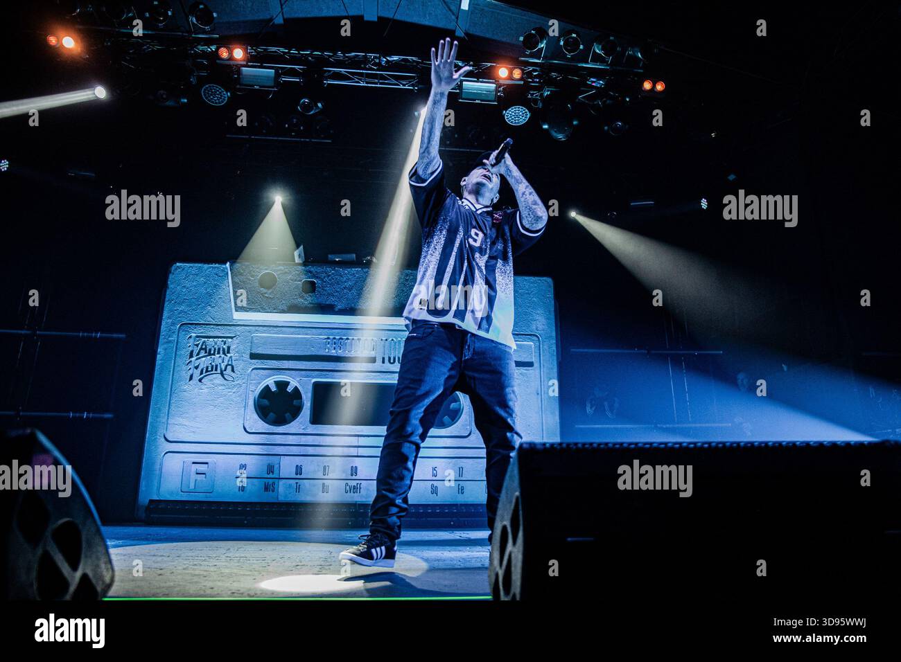 Fabrizio Tarducci (Fabri Fibra) performs live during a concert at the ...