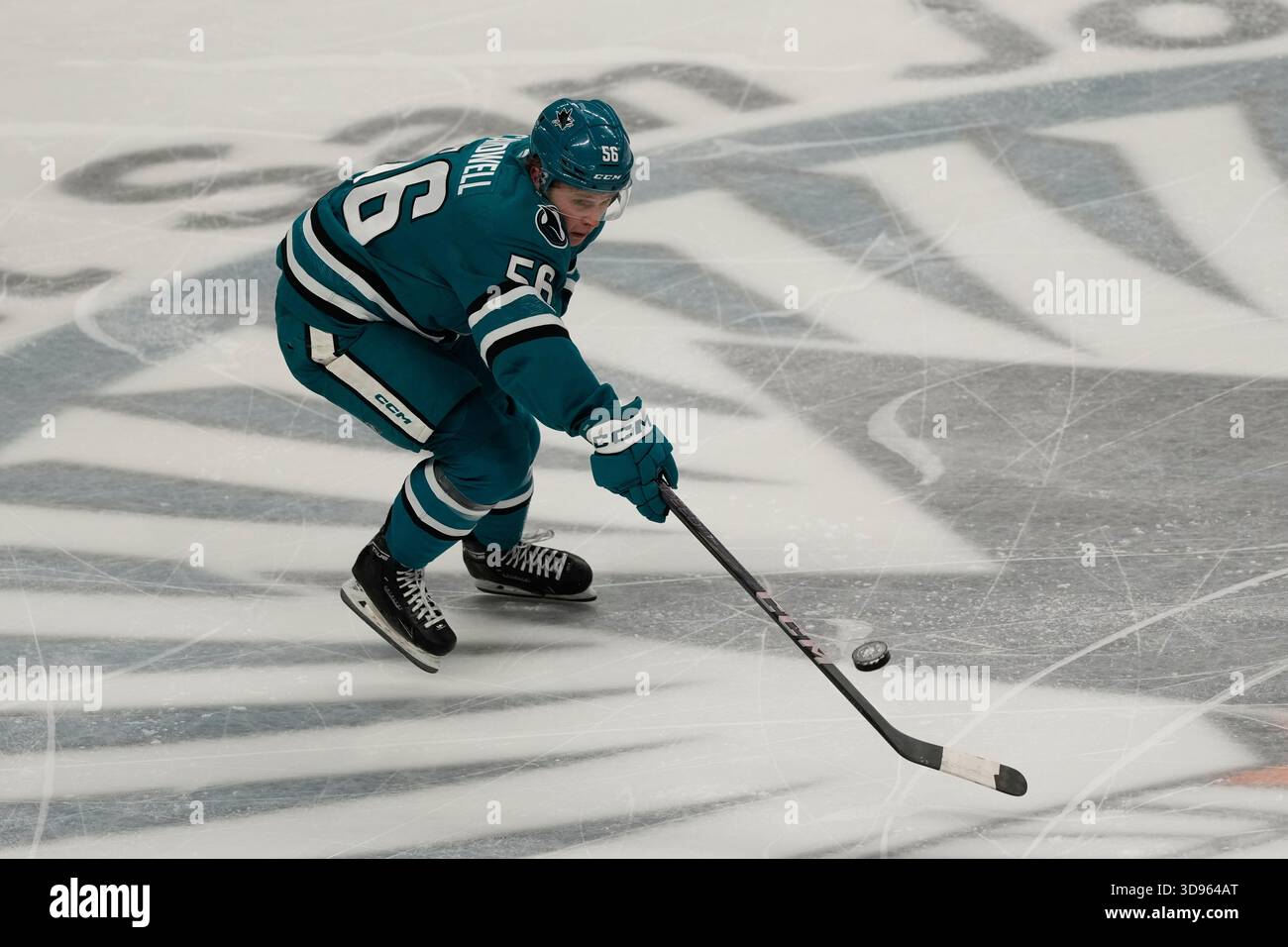 San Jose Sharks right wing Ethan Cardwell (56) during an NHL hockey ...