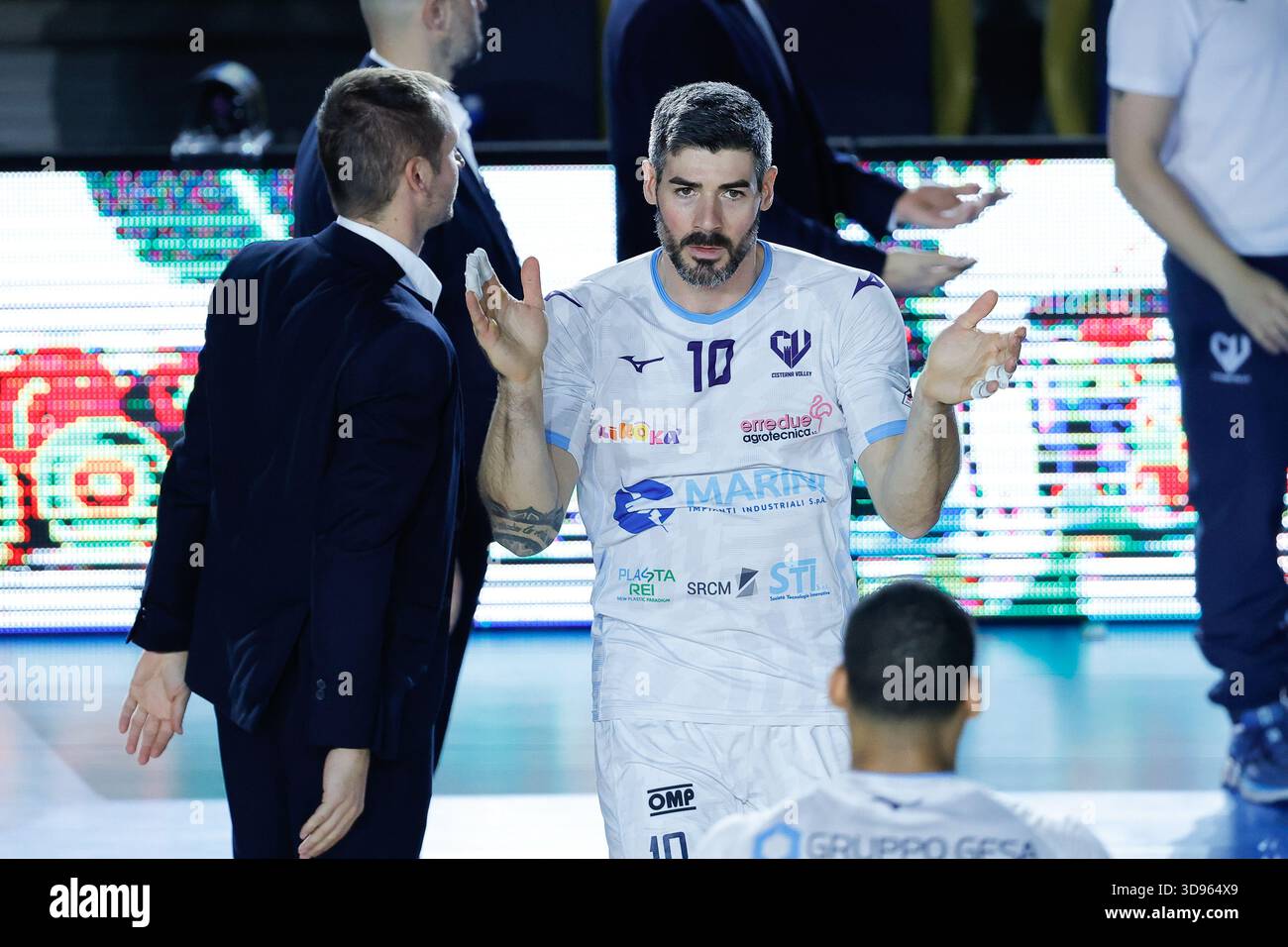 Filippo Lanza (10) of Cisterna Volley seen during match of SuperLega ...