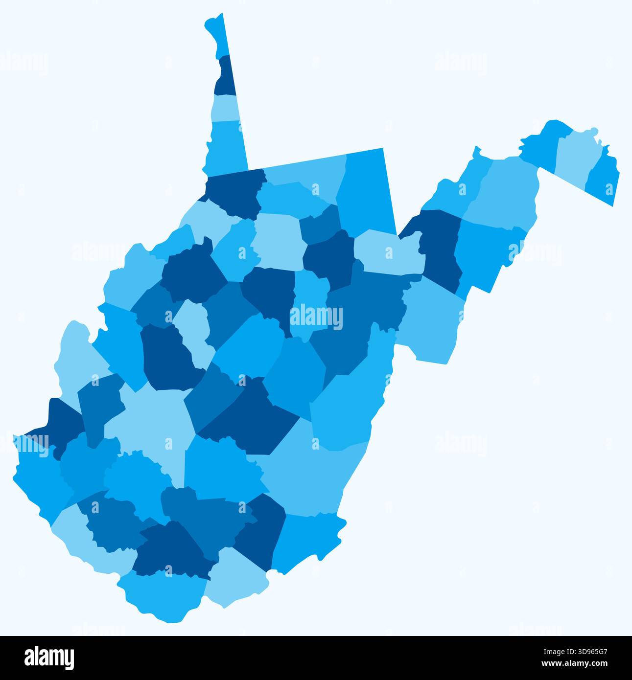 Coal county map Stock Vector Images - Alamy