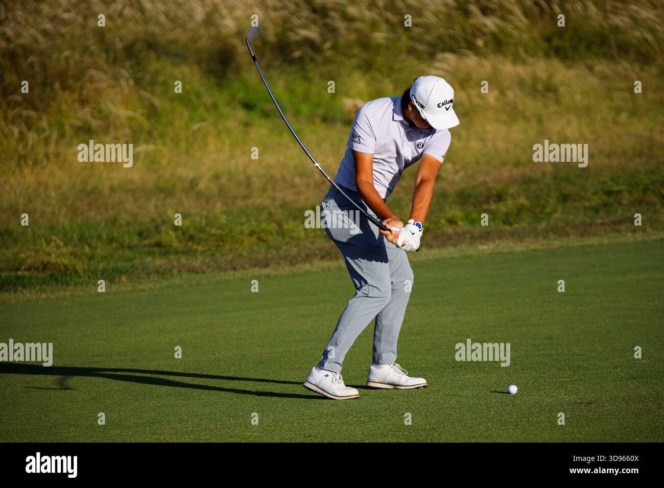 Min Woo Lee of Australia seen in action during round one of the ...