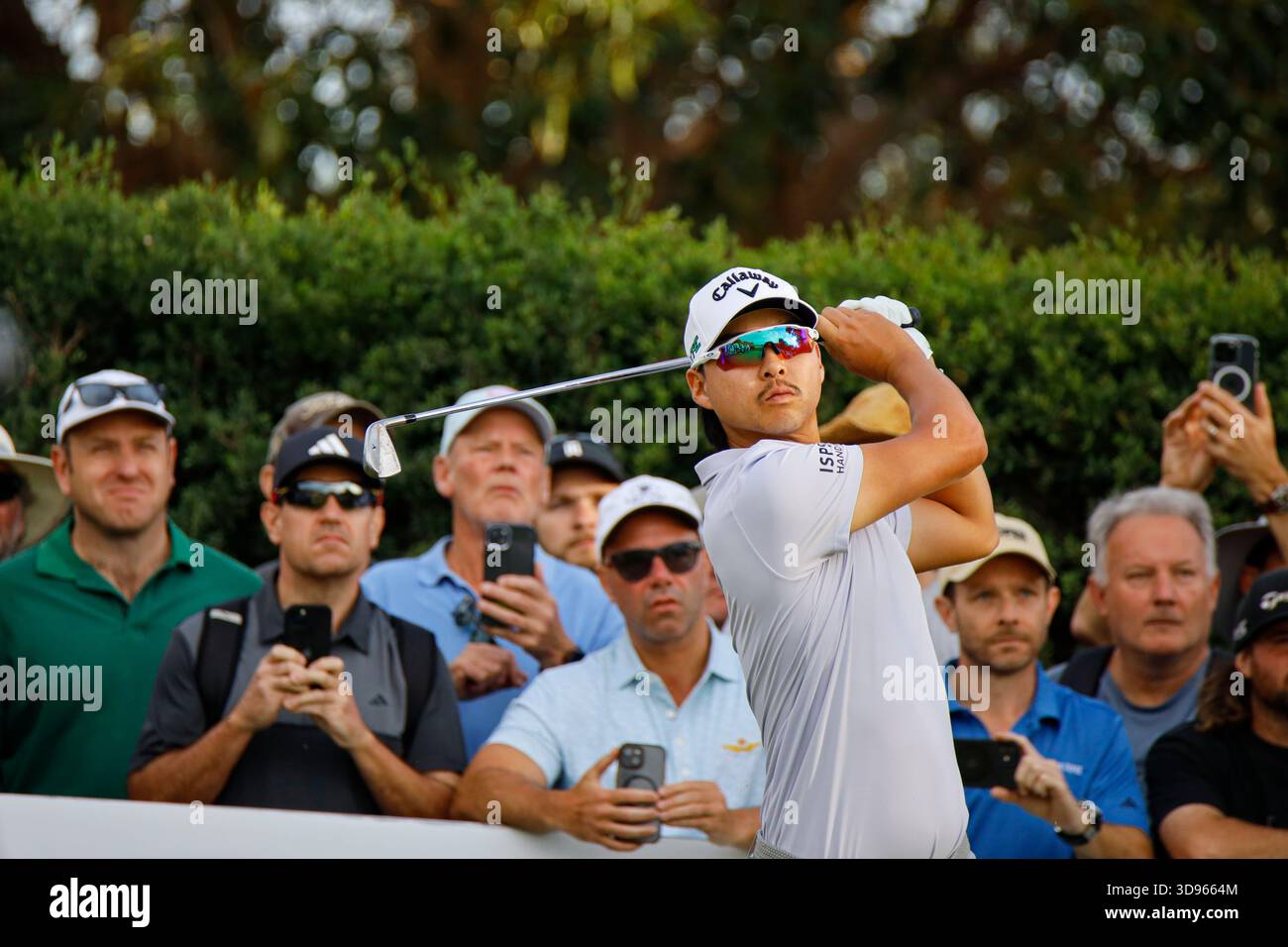 Min Woo Lee of Australia seen in action during round one of the ...
