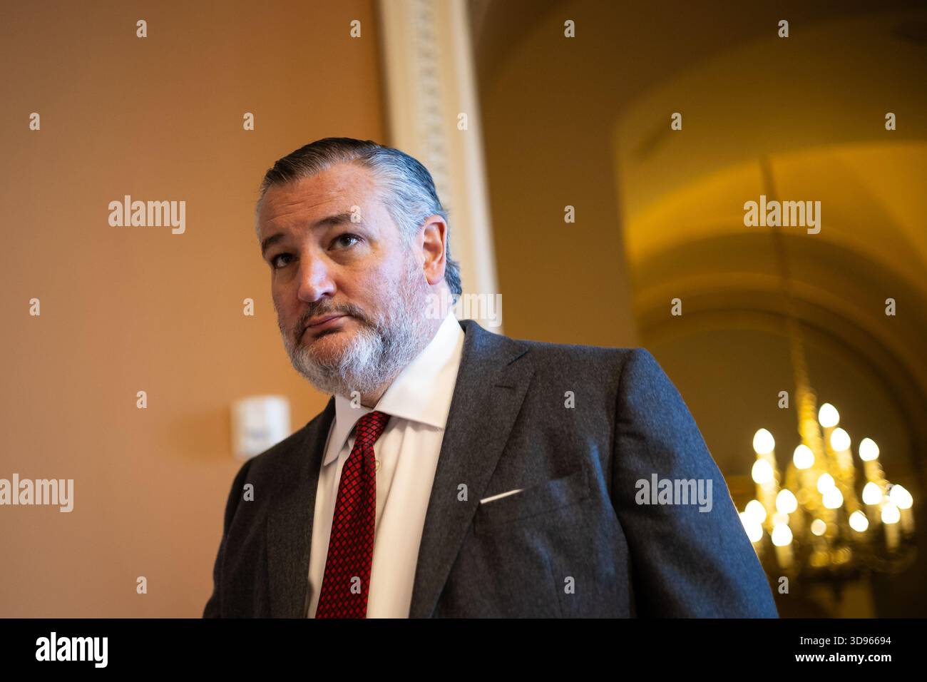Sen. Ted Cruz (R-Texas) walks to a Senate Republican Conference ...