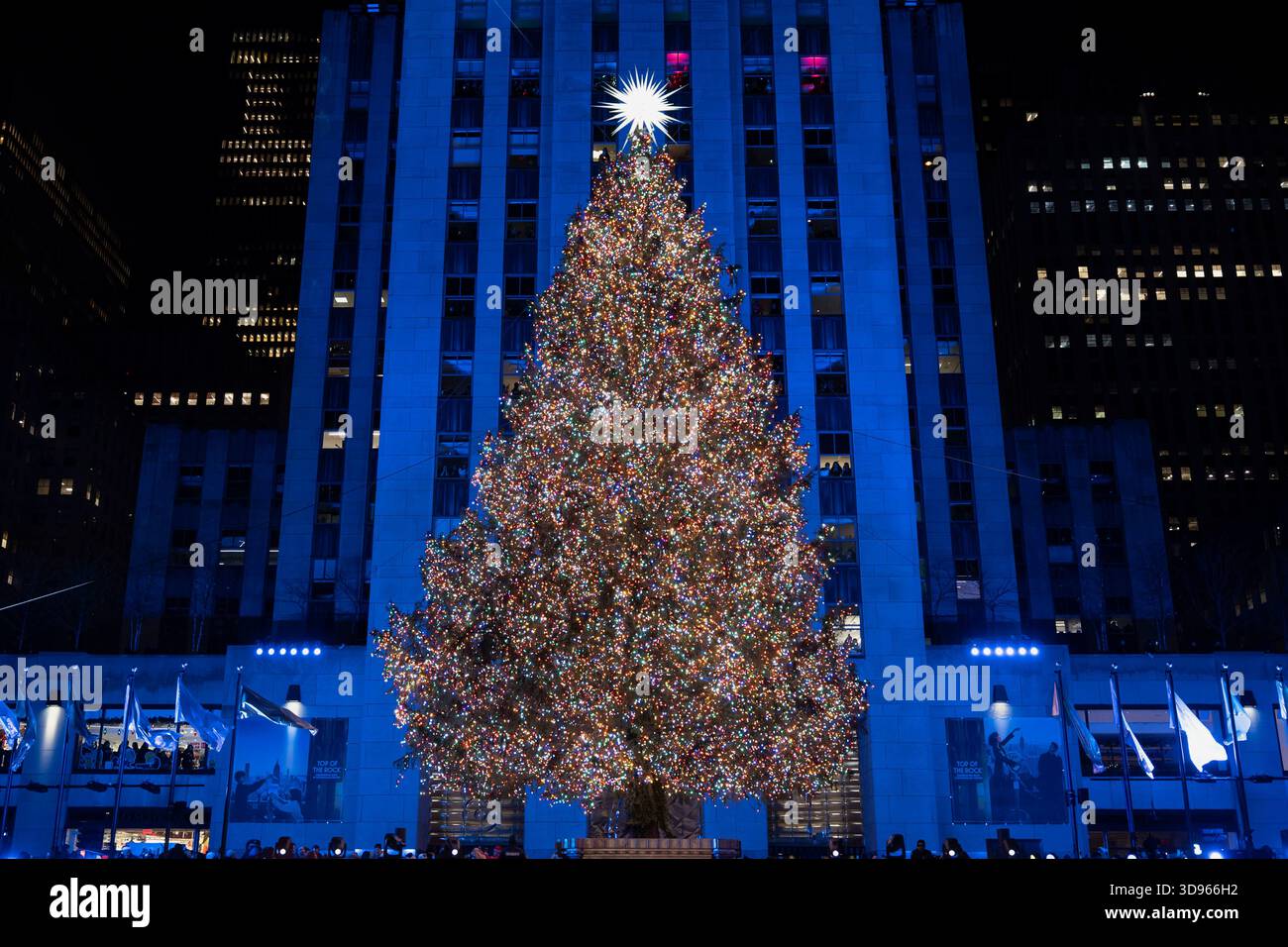 The Rockefeller Center Christmas tree after being lit during the 93rd ...