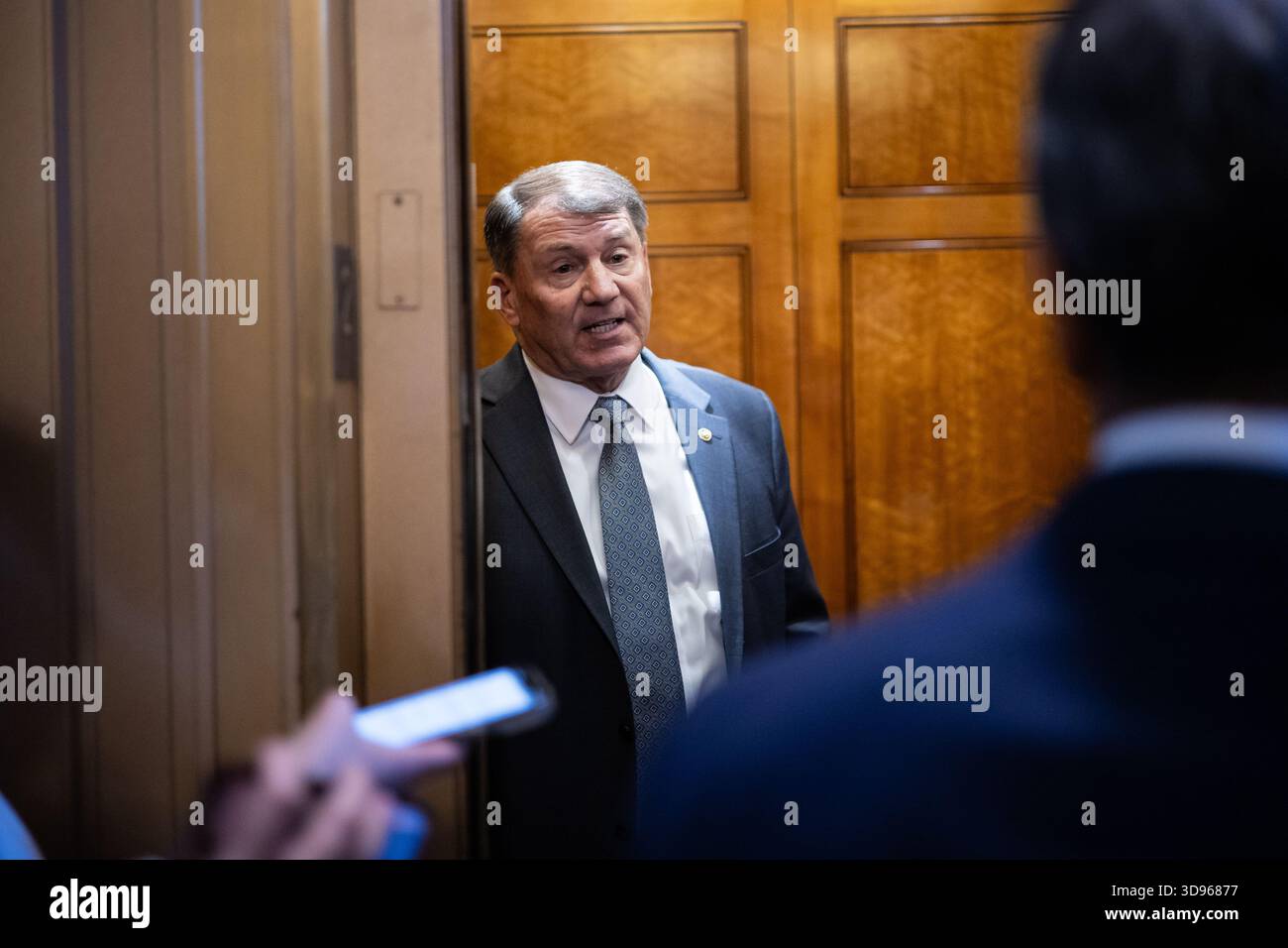 Sen. Mike Rounds (R-S.D.) speaks with reporters at the U.S. Capitol Dec ...