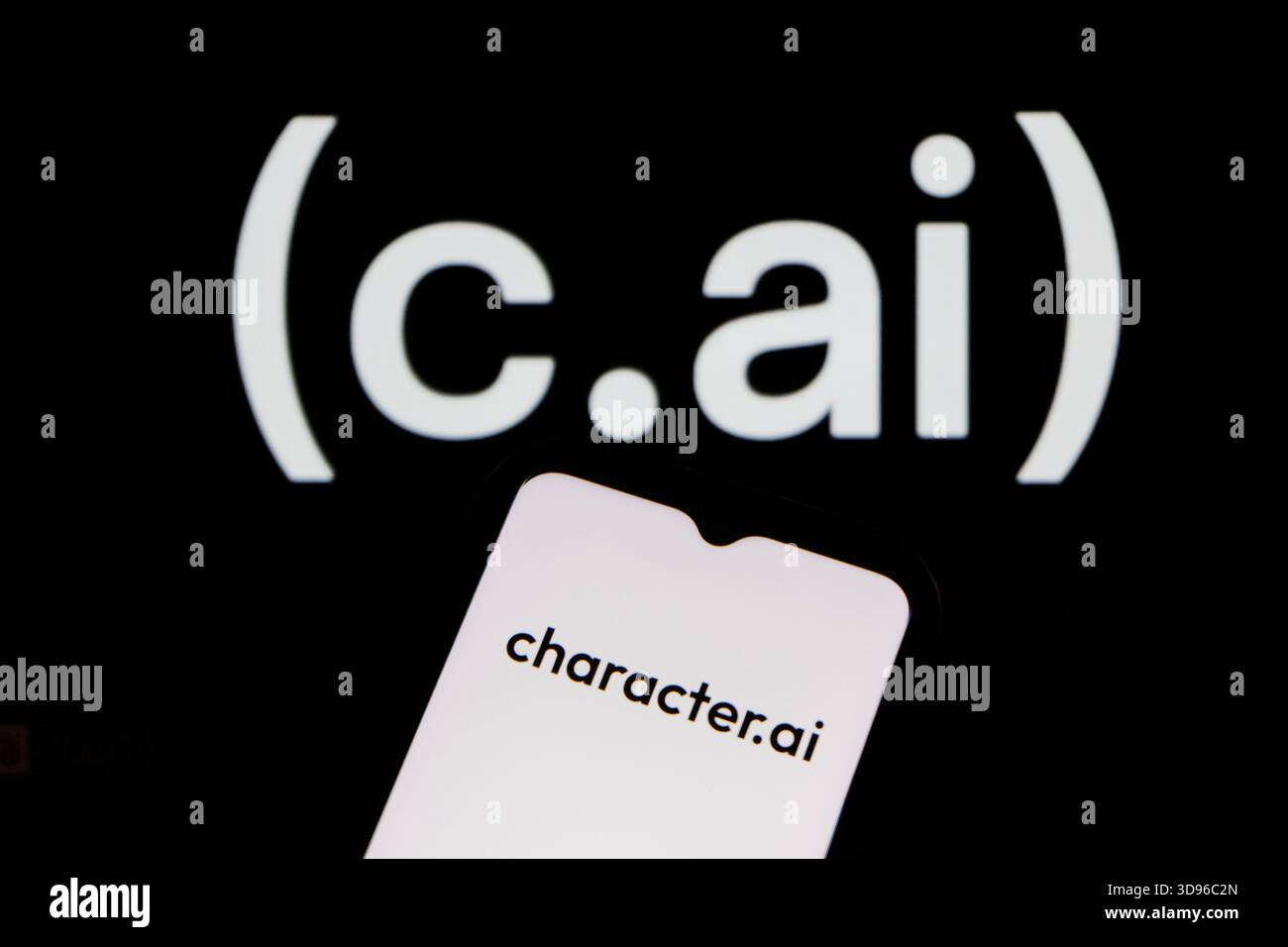 In this photo illustration, the Character AI chatbot logo is seen ...