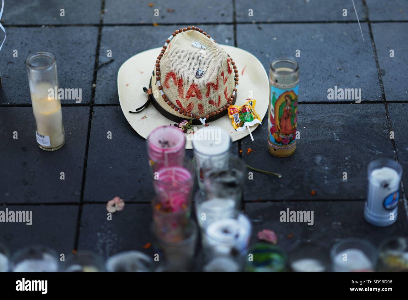 A memorial stands in honor of slain Mayor Carlos Manzo in Uruapan ...
