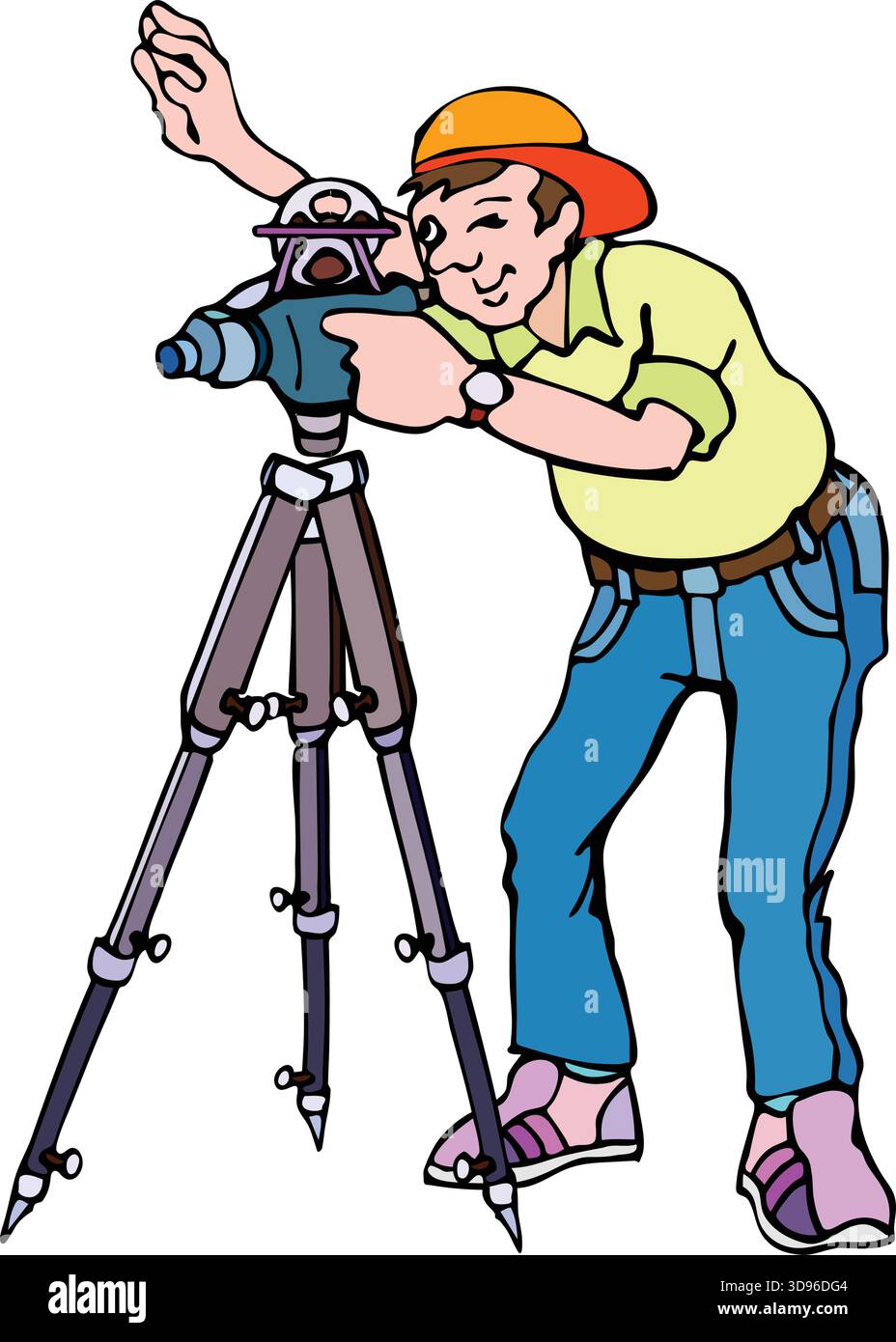 Worker measure tape on Stock Vector Images - Alamy