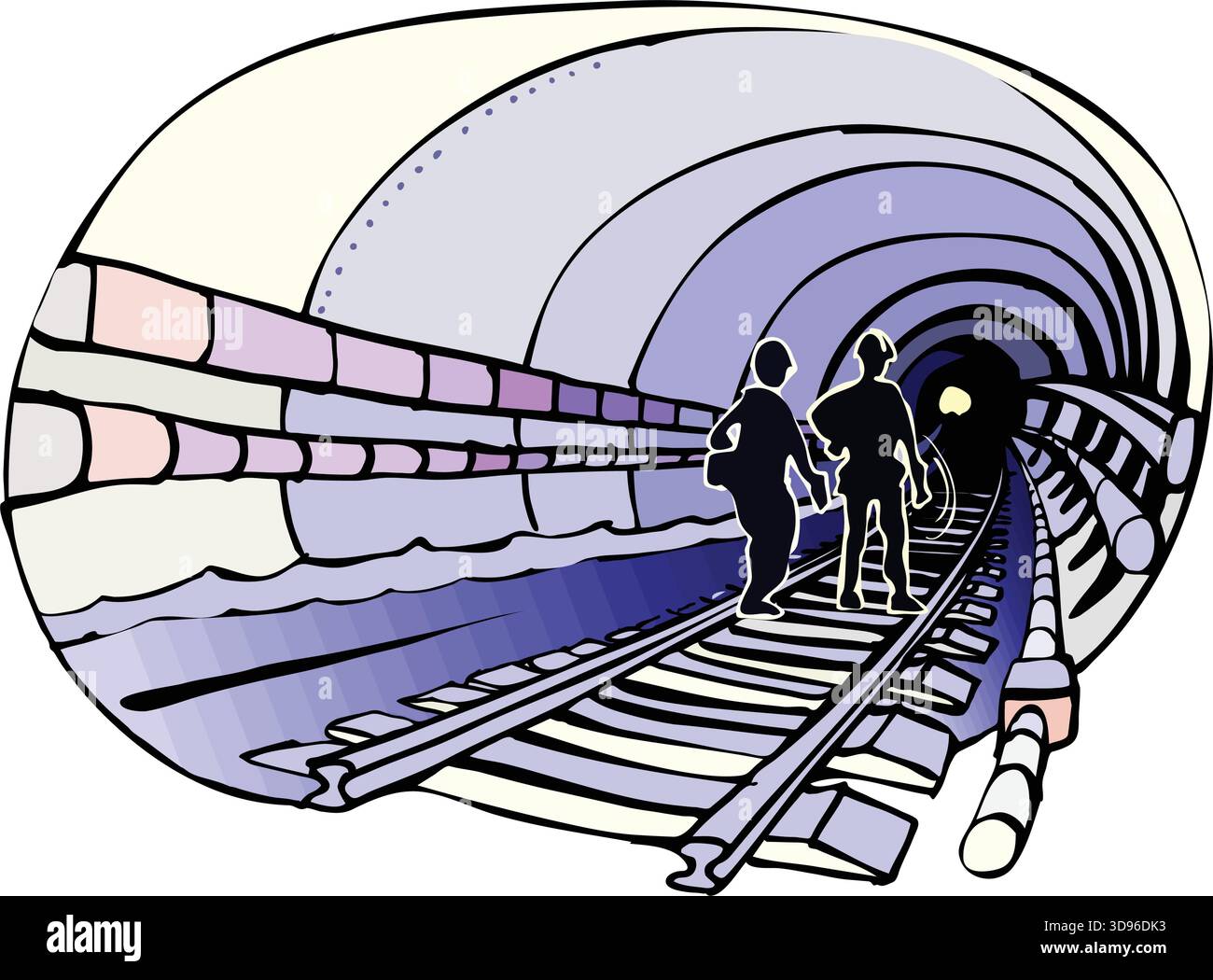Subway tunnel workers Stock Vector Images - Alamy