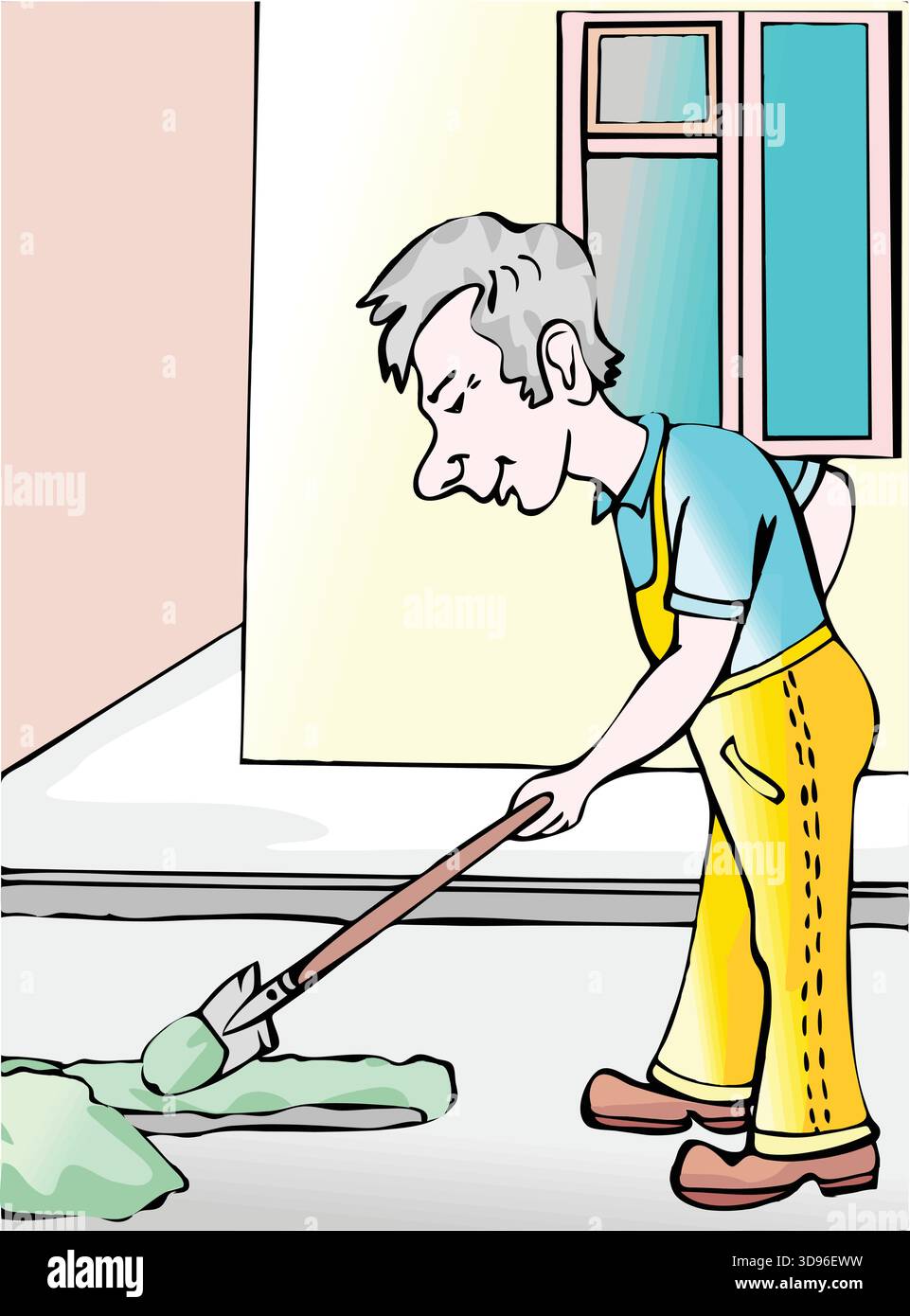 Black construction gloves trowel Stock Vector Images - Alamy