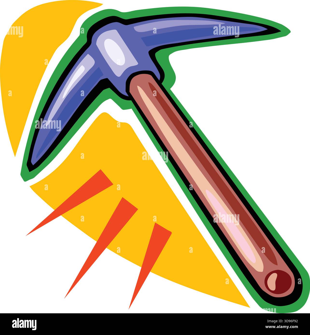 Miner pickaxe in hand Stock Vector Images - Alamy