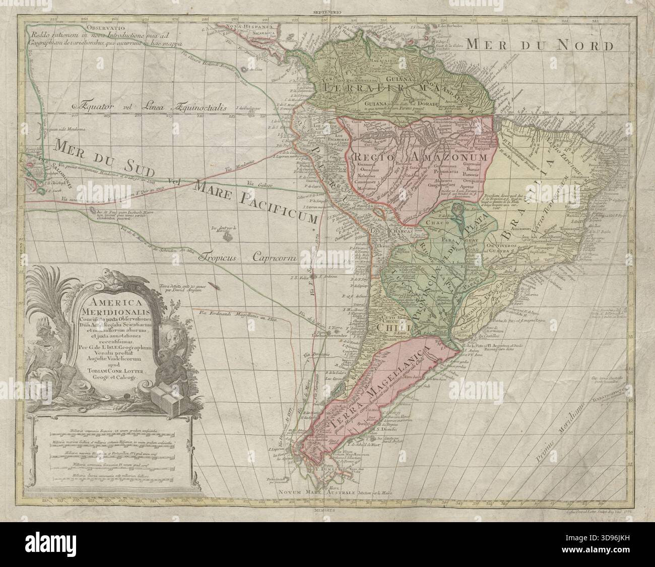 America Meridionalis, Antique South America Print, Southern America ...
