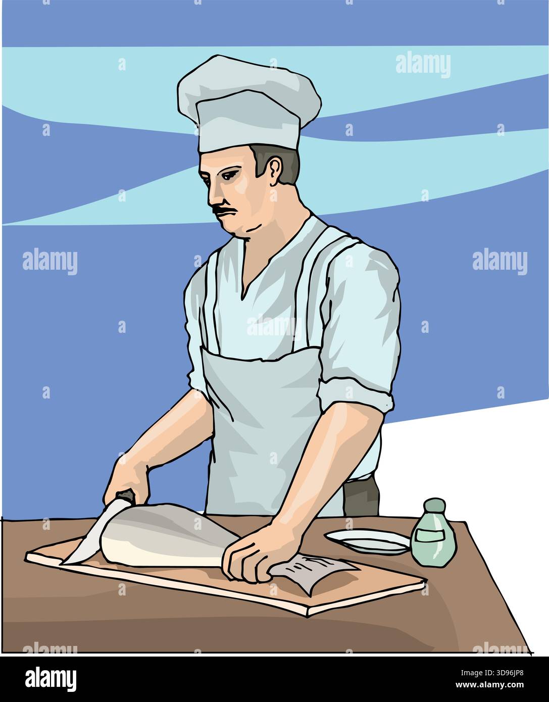 Tuna sashimi cutting raw Stock Vector Images - Alamy