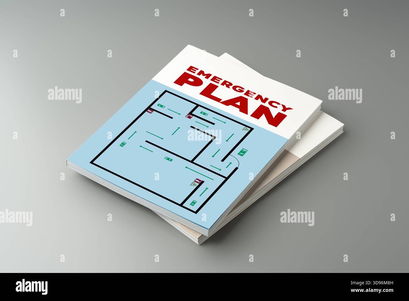 Detailed emergency plan layout for safety procedures at a public ...