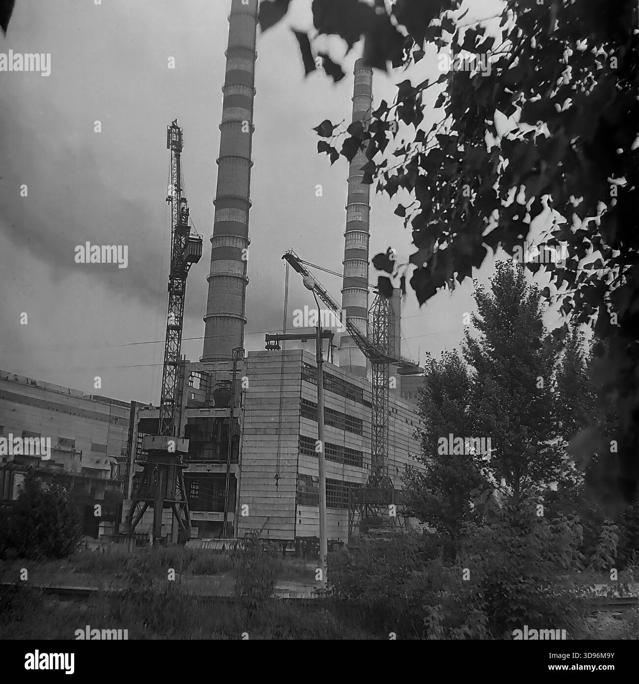 Nikolaevka, Donetsk region, Ukraine, USSR. 1980s. An industrial ...