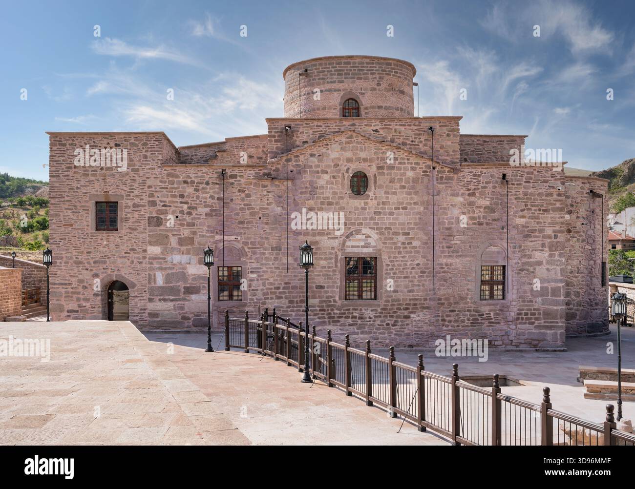 Exterior view of Hagia Eleni Church, a historic stone building with a ...