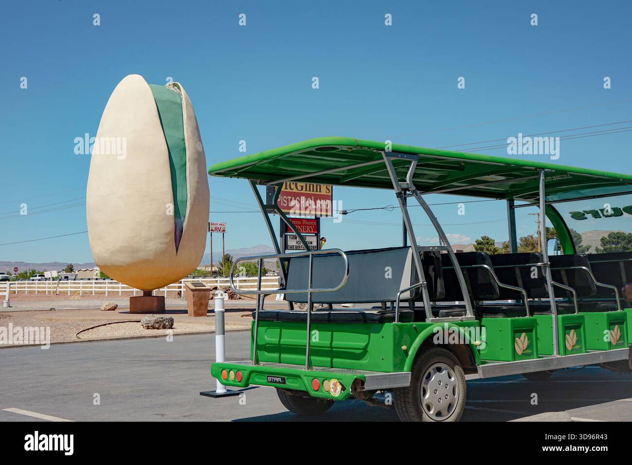World's largest pistachio roadside attraction alongside farm tour bus ...