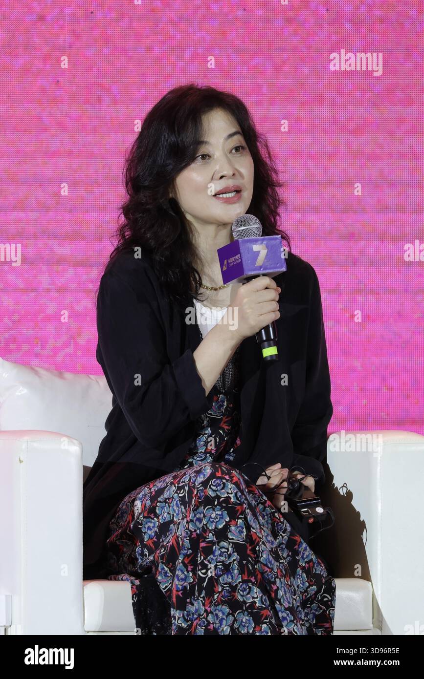 Chinese actress Mei Ting attends an activity in Sanya City ...