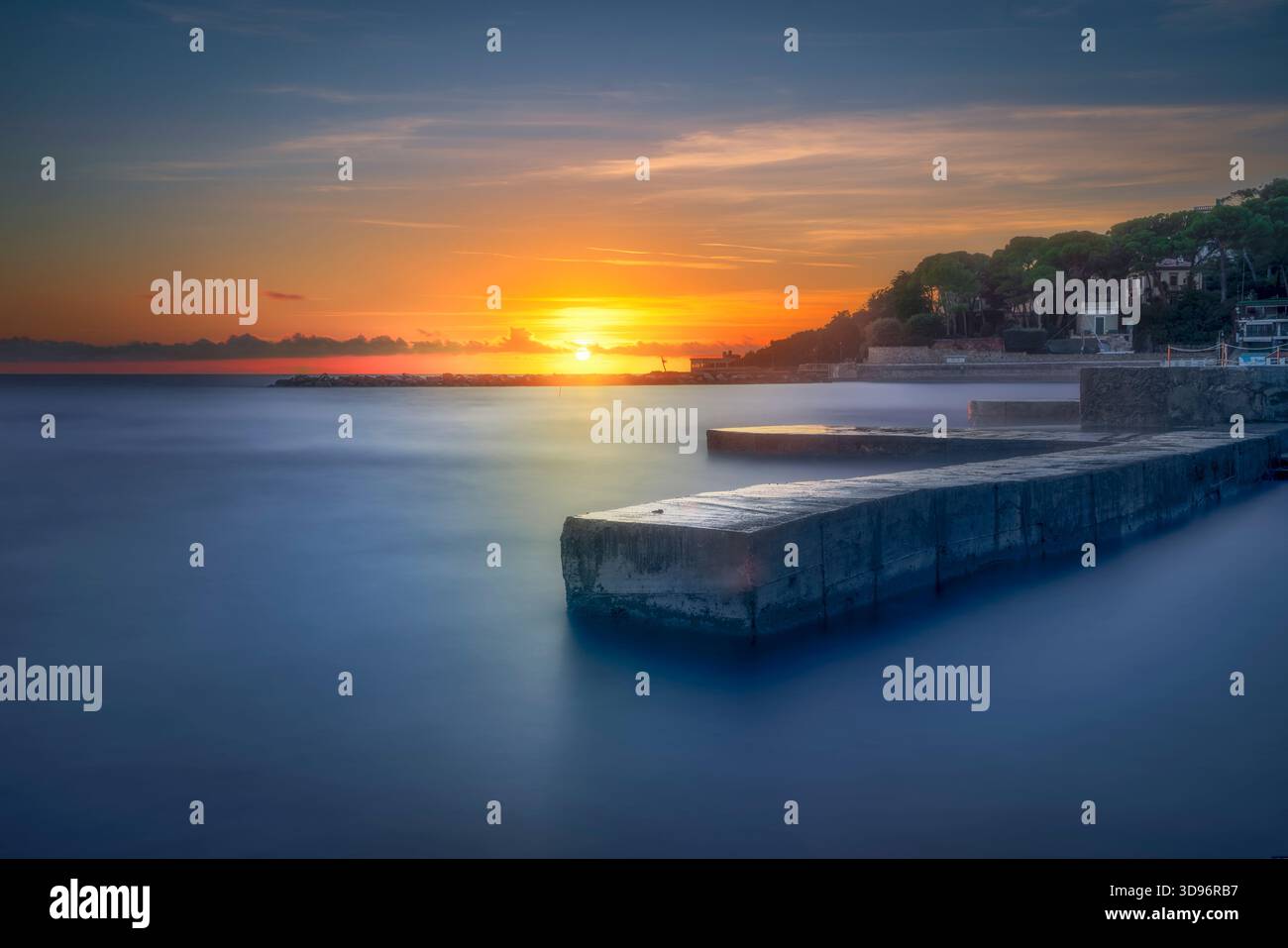 Long pier extends serene hi-res stock photography and images - Alamy