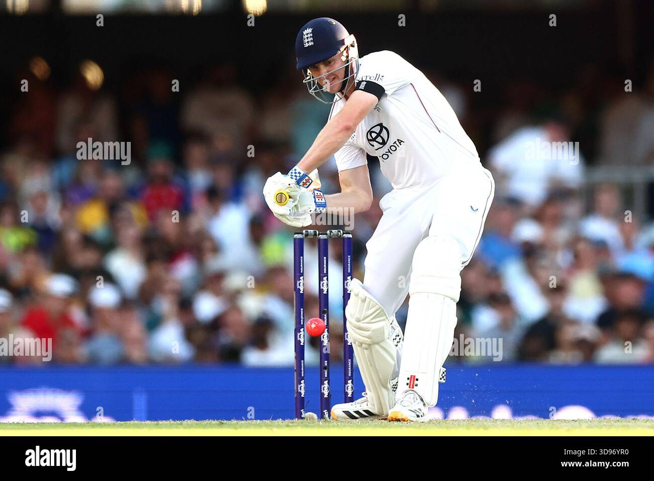 Harry Brook of England bats during the NRMA Insurance Ashes Second Test ...
