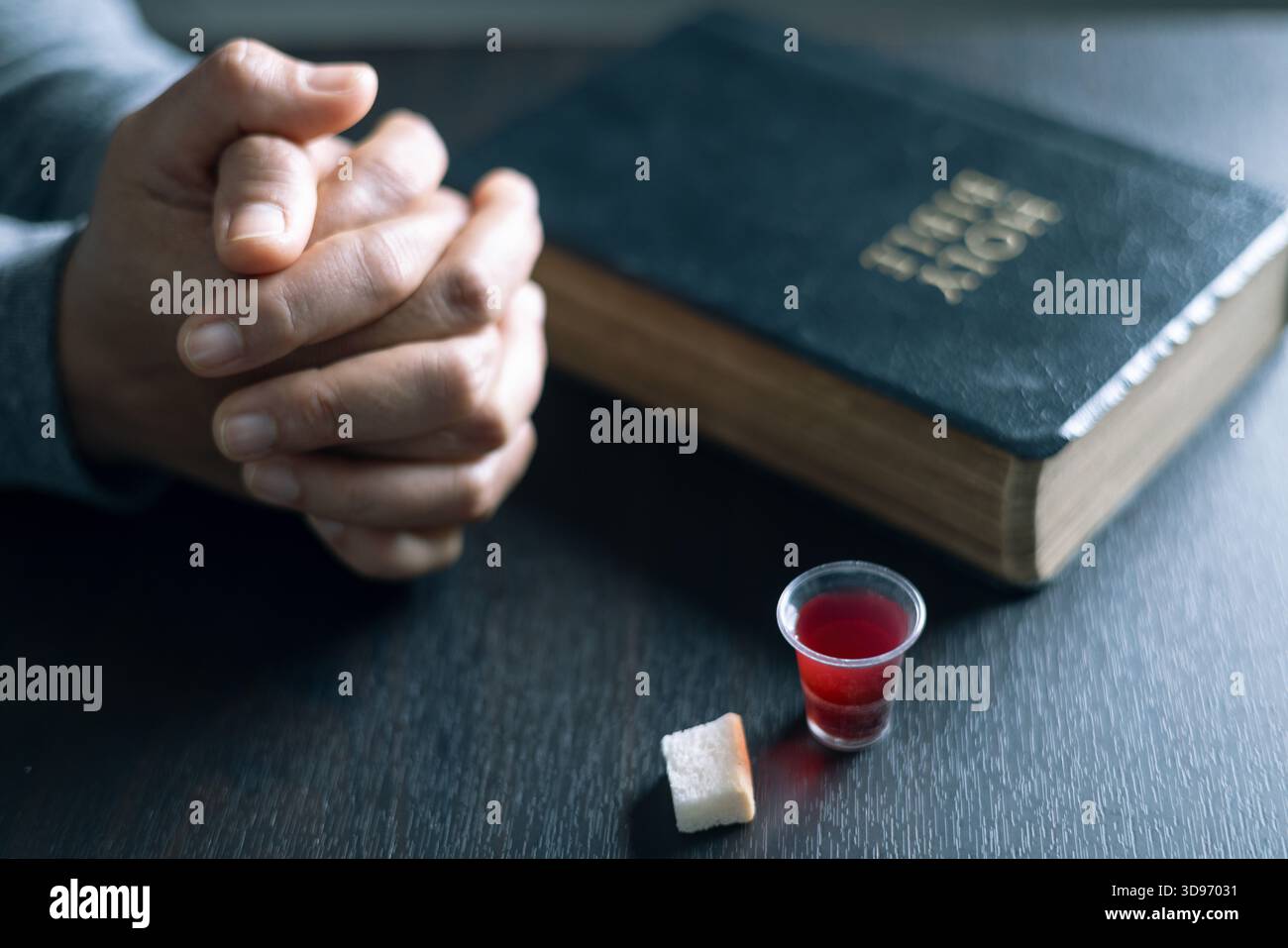 Holy Communion or Eucharist of christianity concept. Eucharist is ...