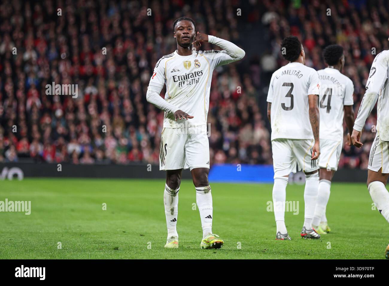 Eduardo Camavinga of Real Madrid CF celebrates a goal during the ...