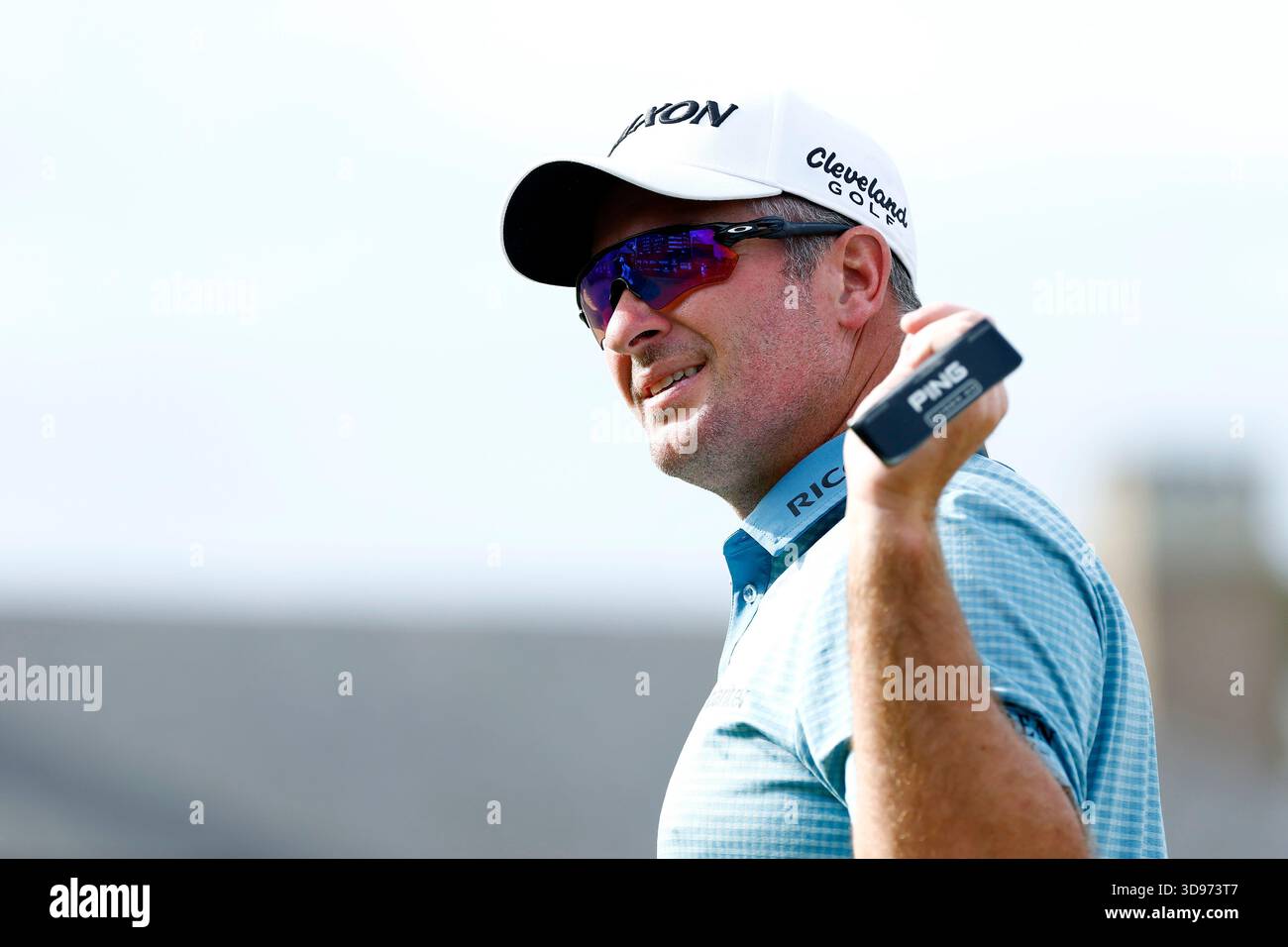 Ryan Fox of New Zealand on the 18th green during Round One of the ...