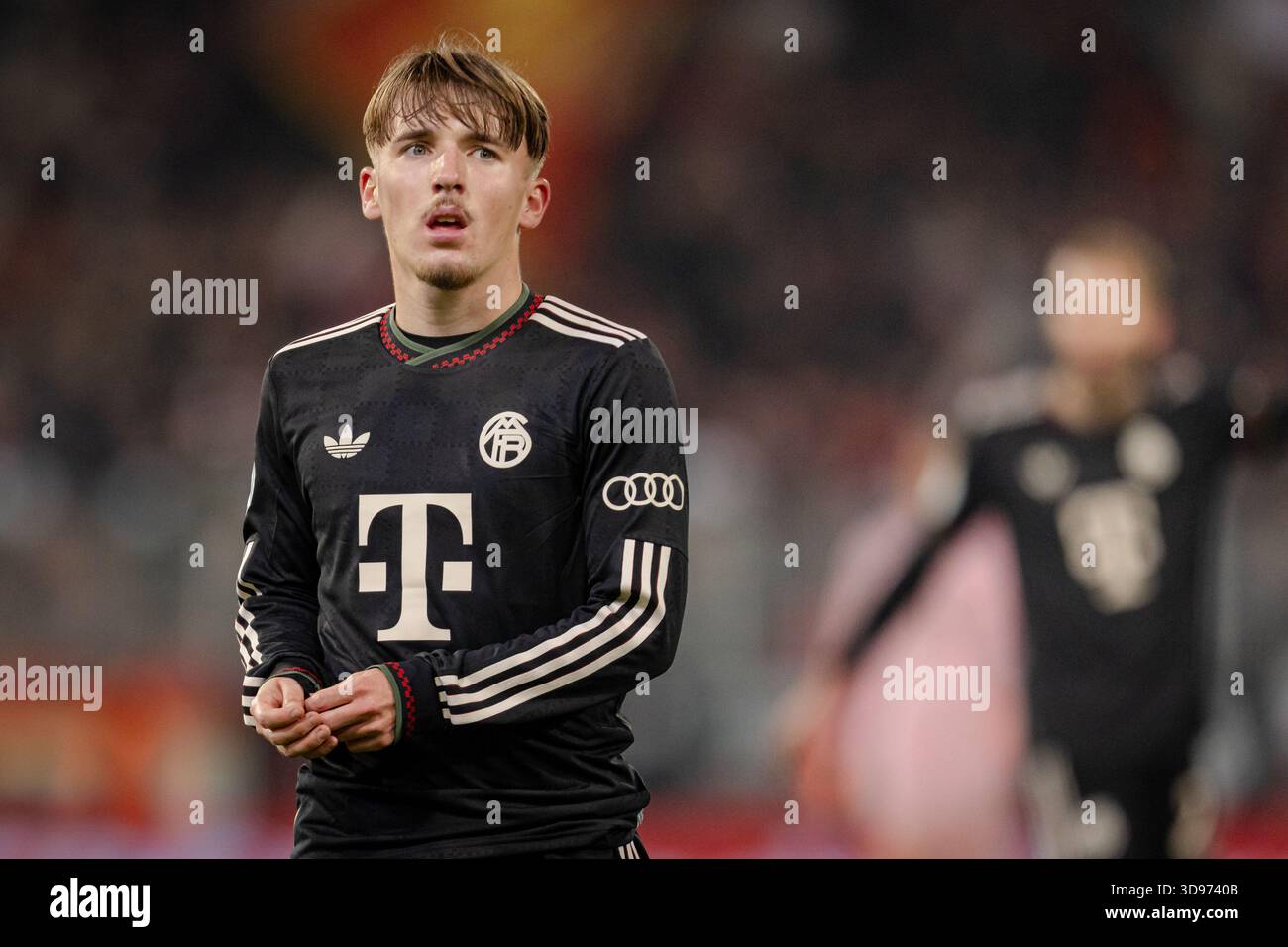 Berlin, Germany. 03rd, December 2025. Lennart Karl of Bayern Munich ...